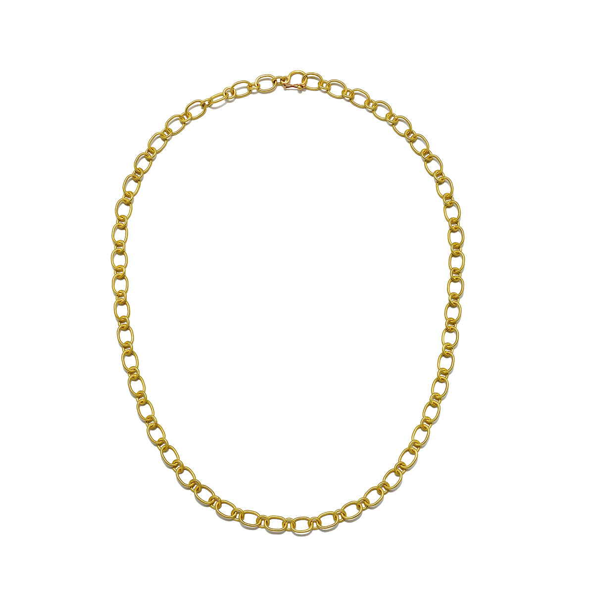 18 Karat Gold Oval Round Link Chain – Faye Kim Designs