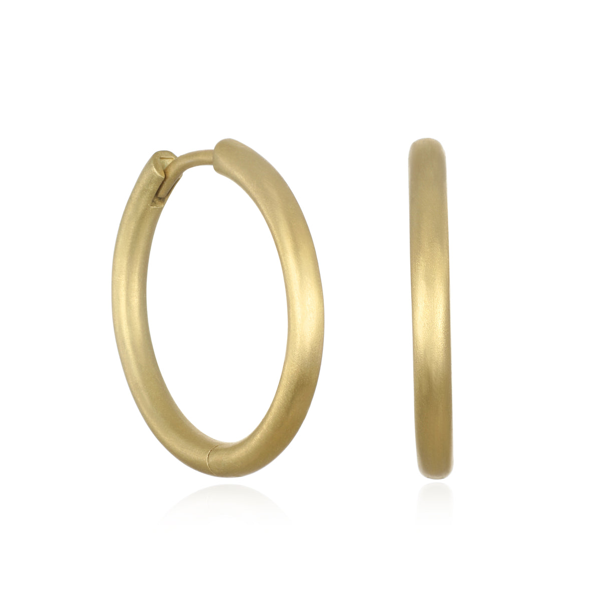 18 Karat Gold Hinged Hoops – Faye Kim Designs