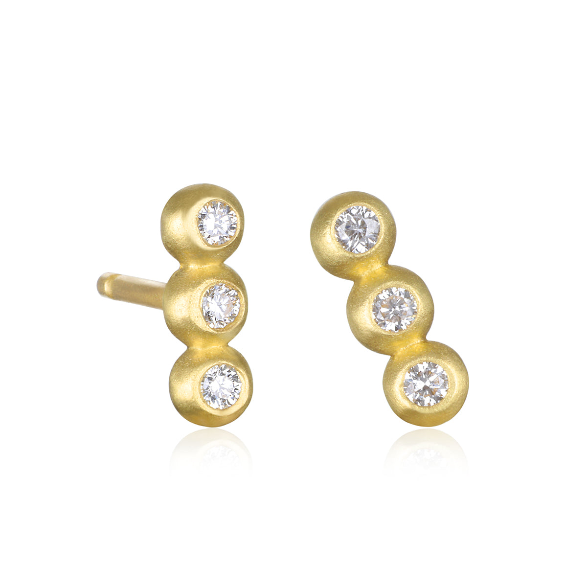 18 karat gold earrings studs store